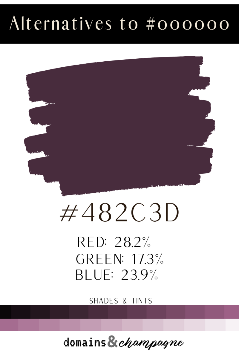 Alternatives to True Black for Your Color Palette - Domains & Champagne