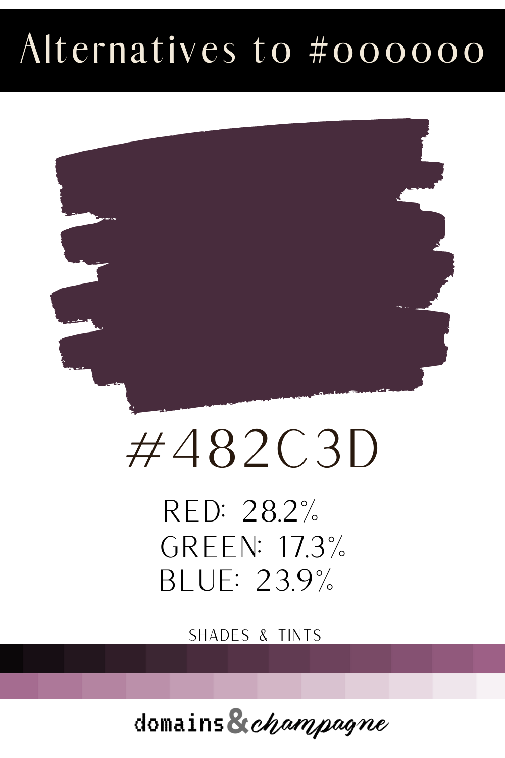 Alternatives to True Black for Your Color Palette - Domains & Champagne
