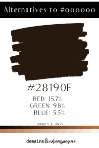 Alternatives to True Black for Your Color Palette - Domains & Champagne